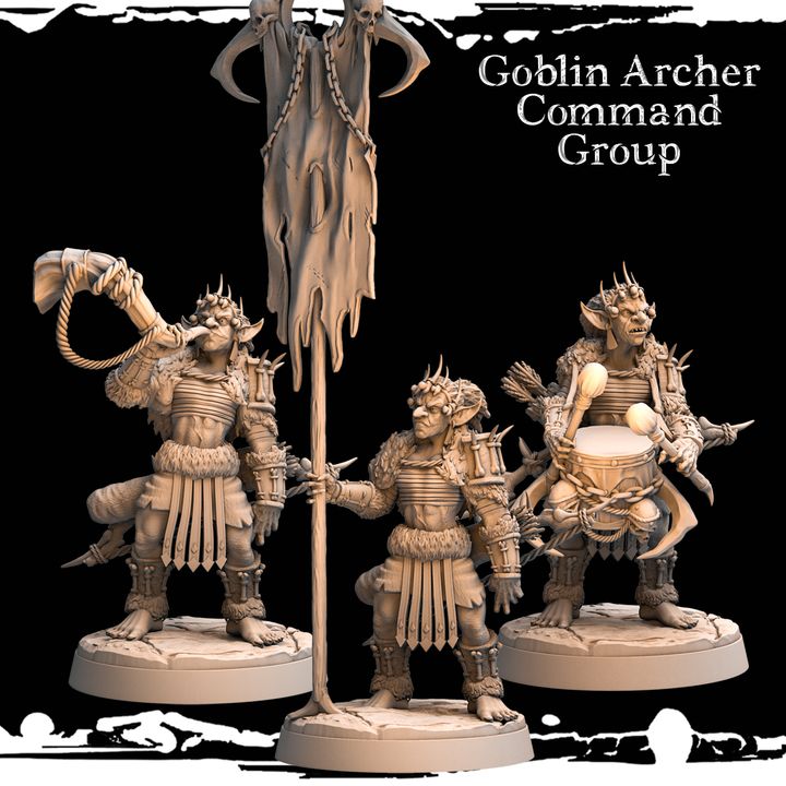 3D Printable Command Group - Goblin Archer - 3 variations - Army of Darkness: Greenskins by ...